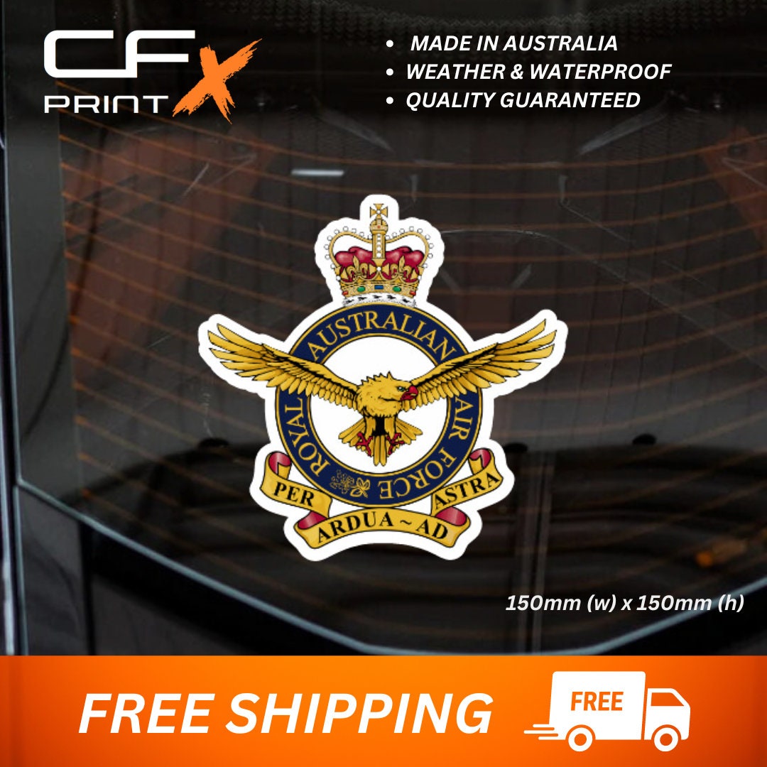 RAAF ROYAL AUSTRALIAN Airforce Badge Vinyl Sticker for Car/laptop/water ...