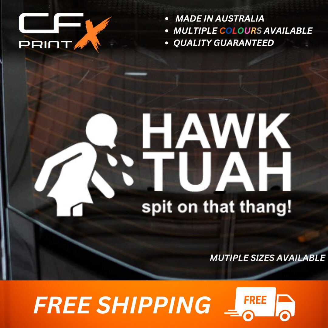 HAWK TUAH Hawk Tuhh Spit on That Thang Viral Vinyl Sticker Decal for ...