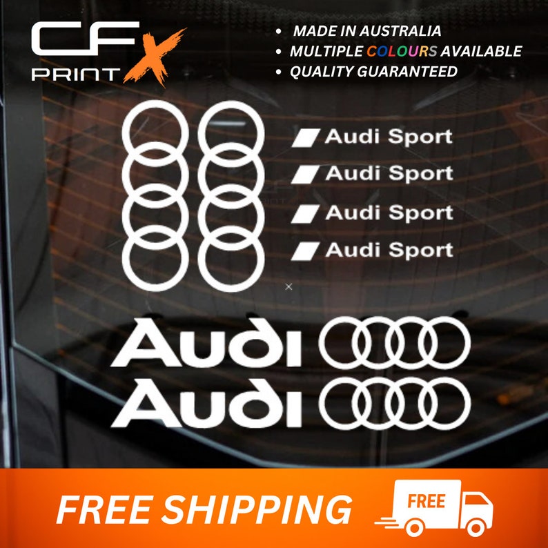 8 X AUDI DECAL SET S Line Racing Vinyl Sticker Decal for Car - Etsy