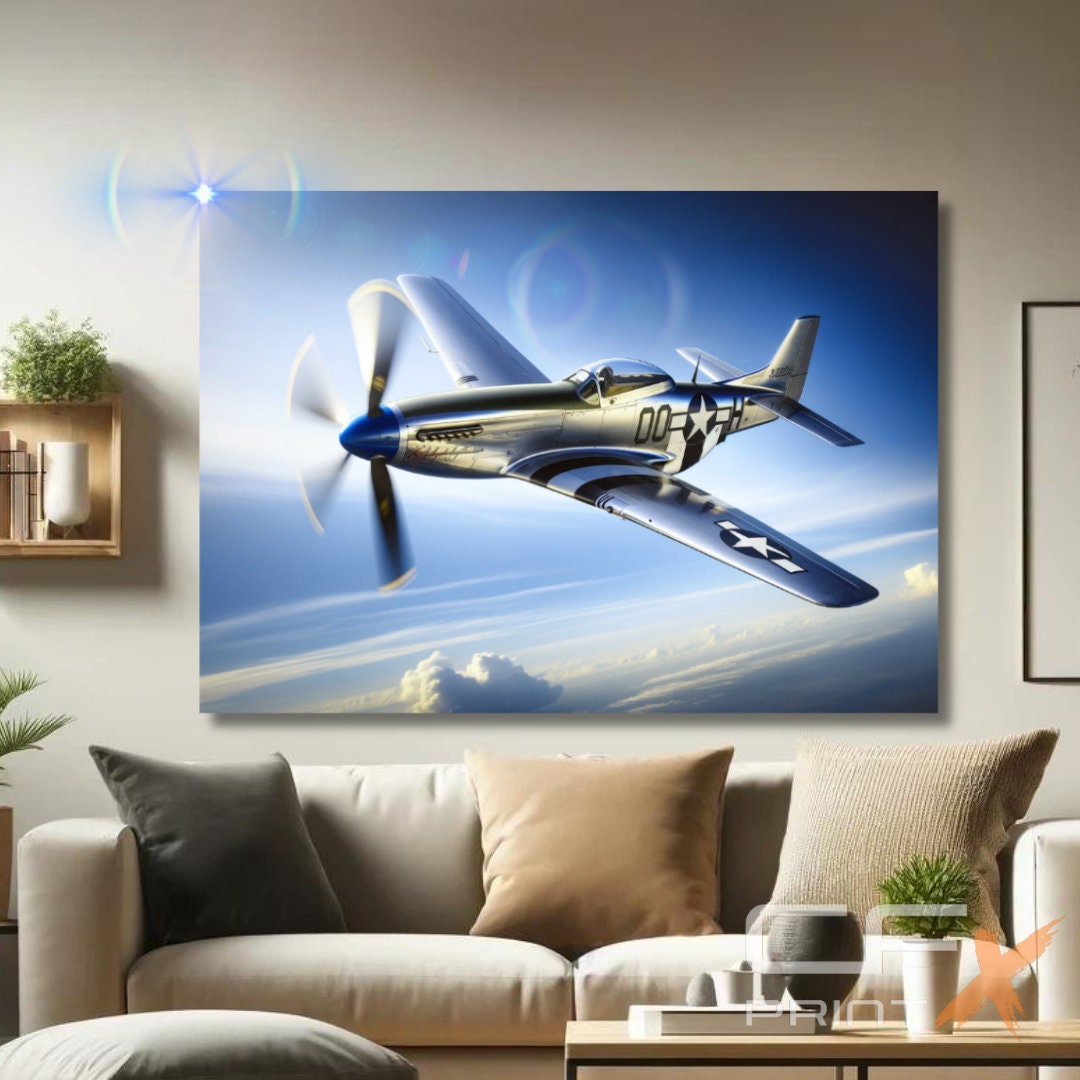 P51 MUSTANG AVIATION Pilot Aircraft Poster Print High Quality - Etsy