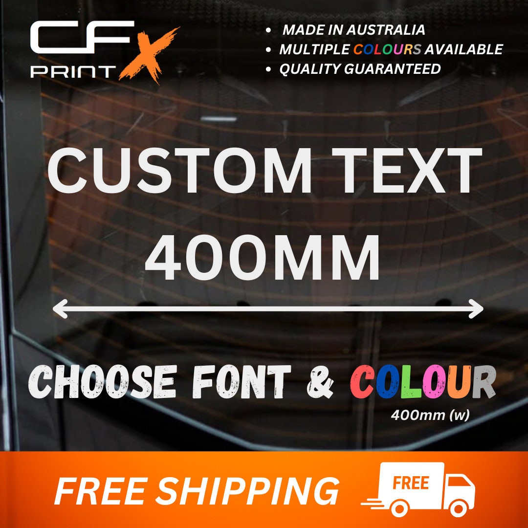 400mm CUSTOM TEXT Vinyl Sticker Decal for Shop/car/boat/caravan - Etsy