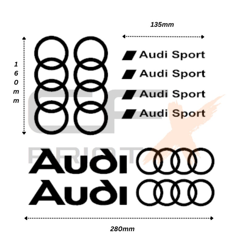 8 X AUDI DECAL SET S Line Racing Vinyl Sticker Decal for Car - Etsy