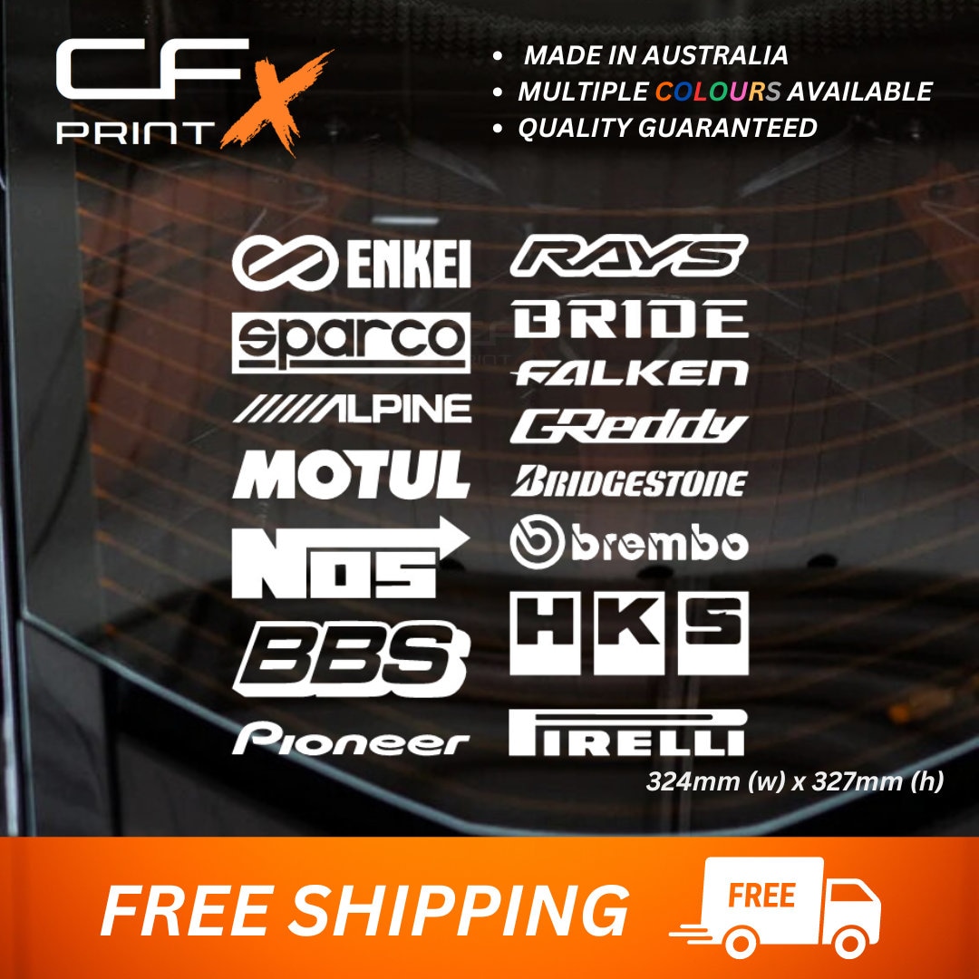 15 X AUTOMOTIVE SPONSOR JDM Vinyl Sticker Decal Pack for Car/boat ...