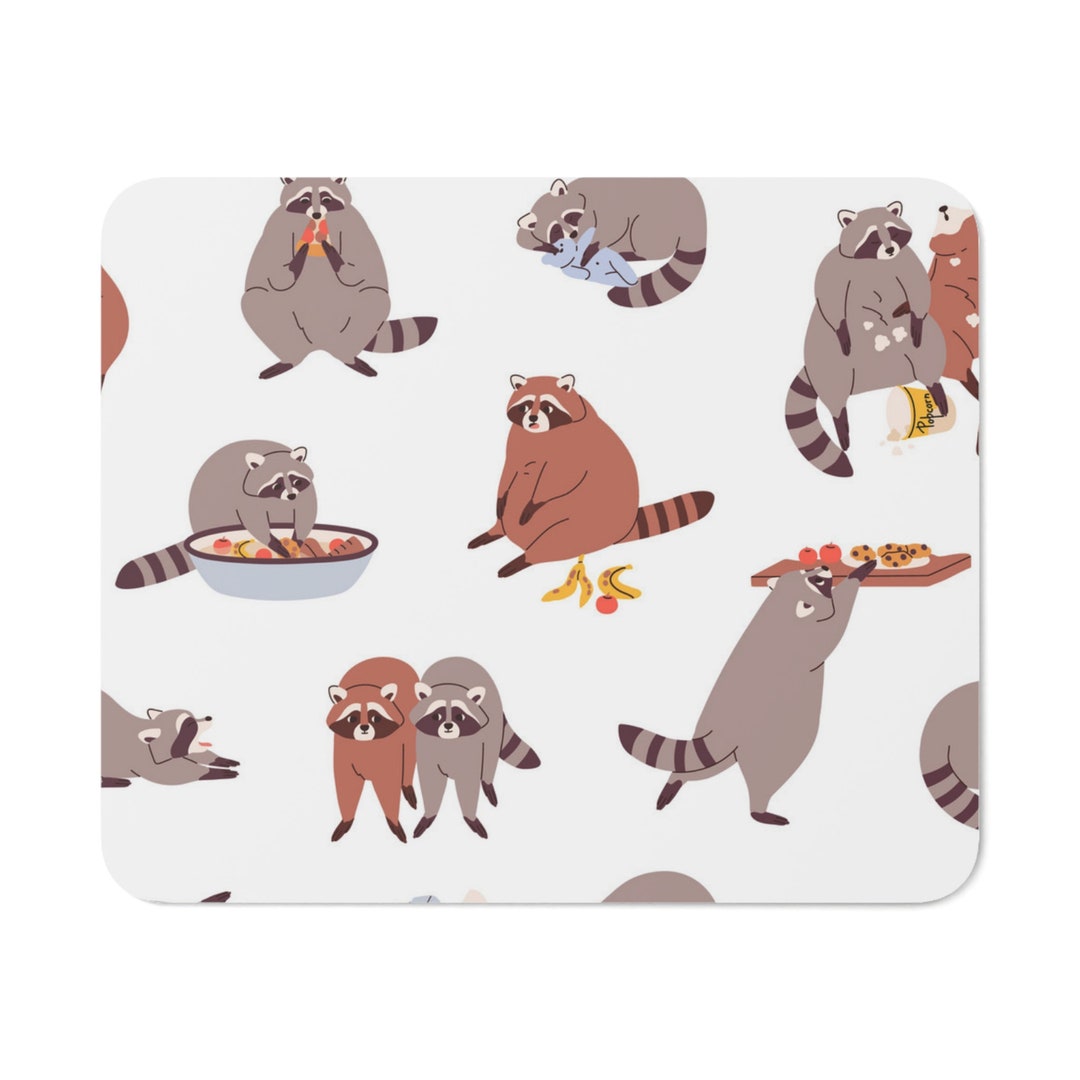 Desk Mouse Pad racoon - Etsy