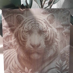 3D Tiger Laser File for Wood, Diode and C02 Lasers. - Etsy