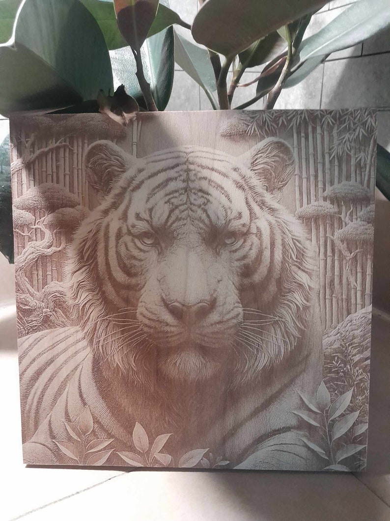3D Tiger Laser File for Wood, Diode and C02 Lasers. - Etsy