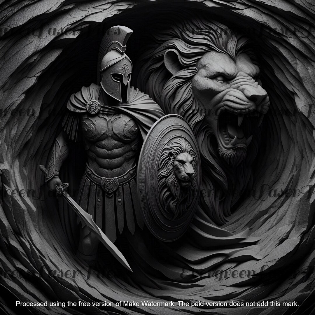 3D Illusion Spartan Slate File! Diode, C02, Fiber Laser - Etsy