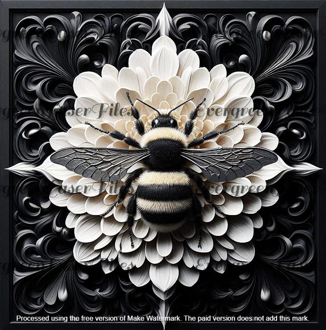 3D Slate Laser File! Bumble Bee, Diode, C02, Fiber Laser - Etsy