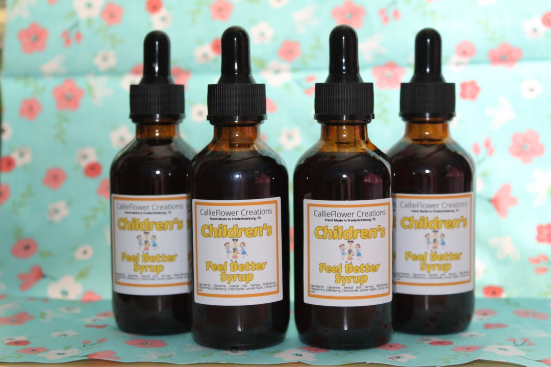 Children's Feel Better Syrup: Herbal Glycerite | 2 Ounces| Dropper ...