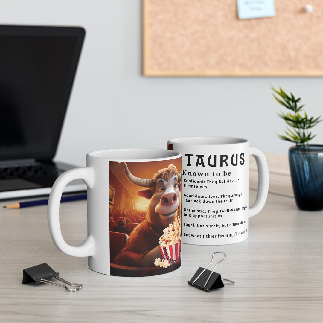 Taurus Horoscope Pun Coffee Mug With Unique and Funny Taurus - Etsy