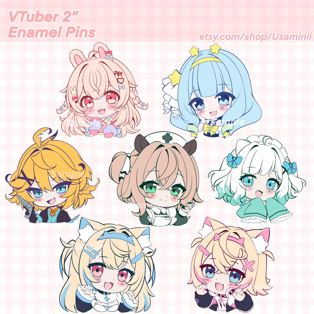 Vtuber Enamel Pin: Pipkin Pippa, Jelly Hoshiumi, Dokibird - Etsy