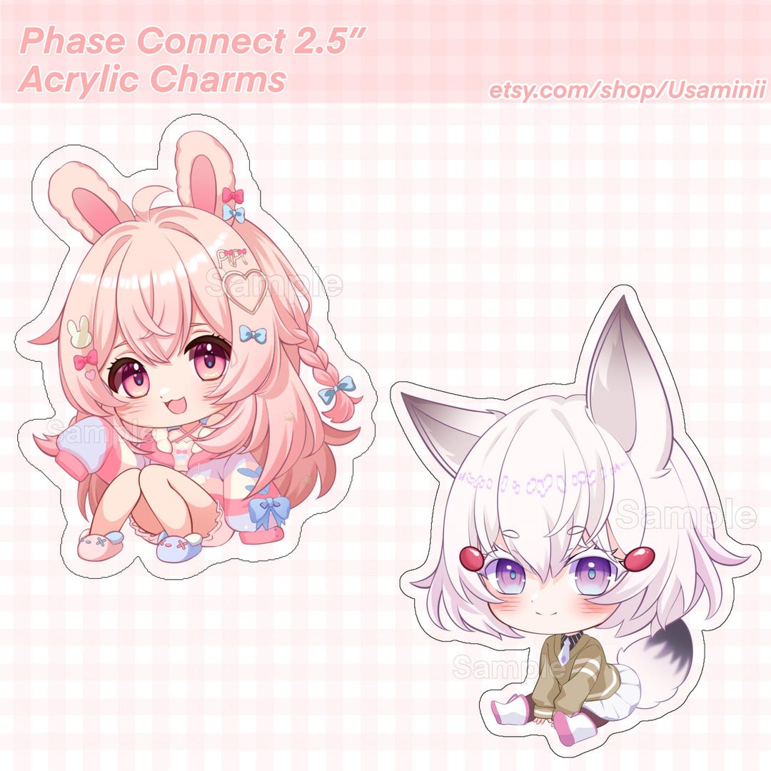 Phase Connect 2.5” Vtuber Acrylic Charms, Acrylic Keychain, Pipkin ...