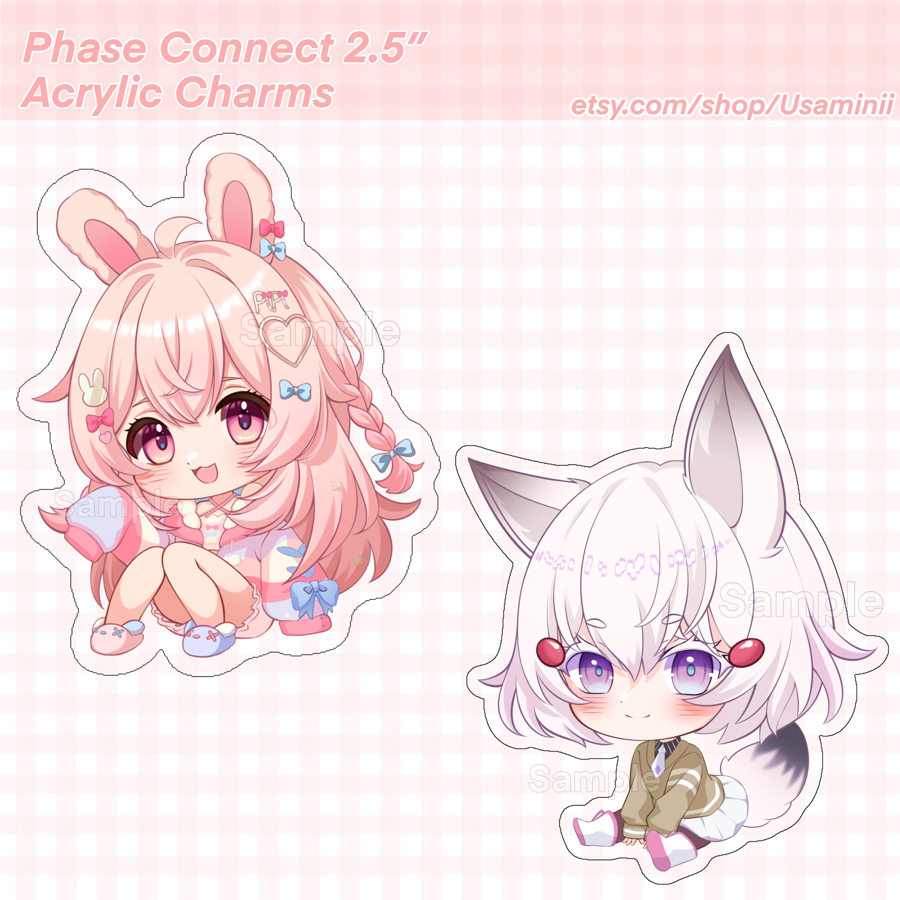 Phase Connect 2.5” Vtuber Acrylic Charms, Acrylic Keychain, Pipkin ...