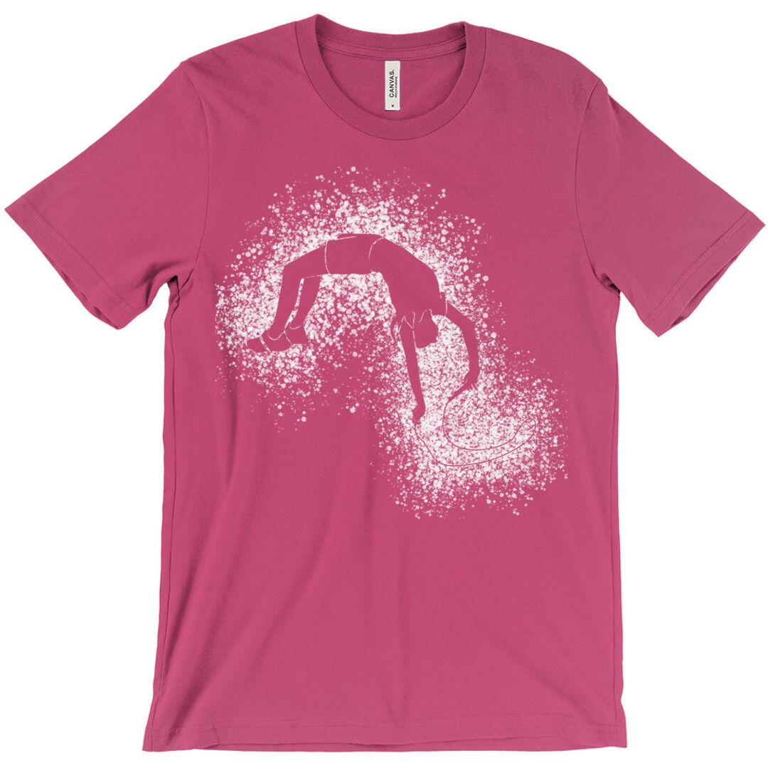 Backflip Jump Rope T-shirt, White Paint Splatter Silhouette, Jump Rop E ...