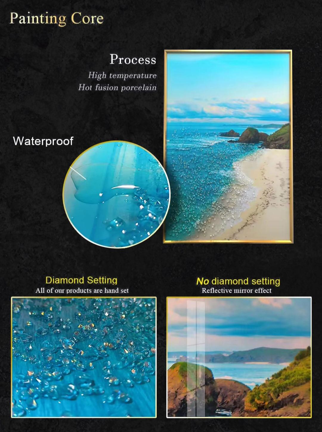 Crystal Porcelain Wall Art: 3D Effect Home Decor With LED Option - Etsy