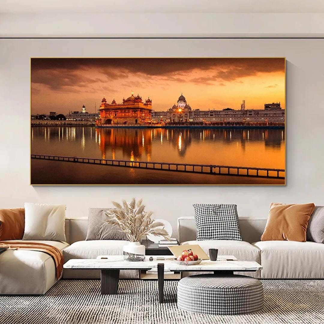 Golden Temple LED Wall Art: Crystal Porcelain Home Decor - Etsy