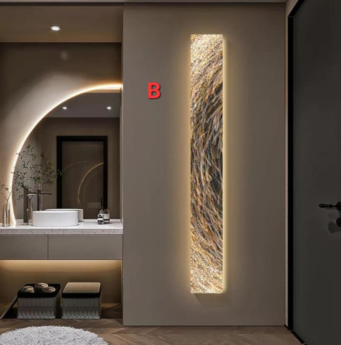 LED Canvas / Crystal Porcelin Strip Wall Art Home Decor - Etsy