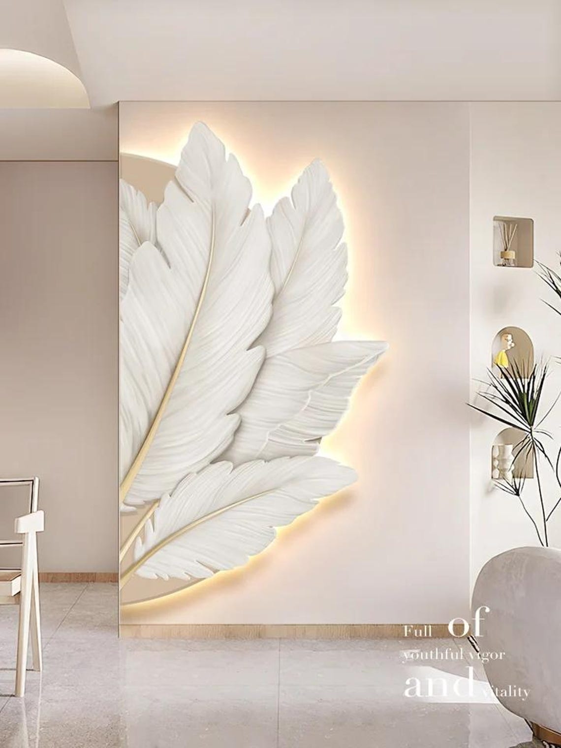 Crystal Porcelain Wall Art: 3D Effect Home Decor With LED Option - Etsy