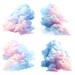 Pastel Cloud Clipart Set, Pastel Clouds Anime Style, Dreamy Sky ...
