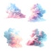 Pastel Cloud Clipart Set, Pastel Clouds Anime Style, Dreamy Sky ...