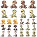 Cute Dinosaur Clipart, Adorable Dinosaurs Clipart for Digital Projects ...