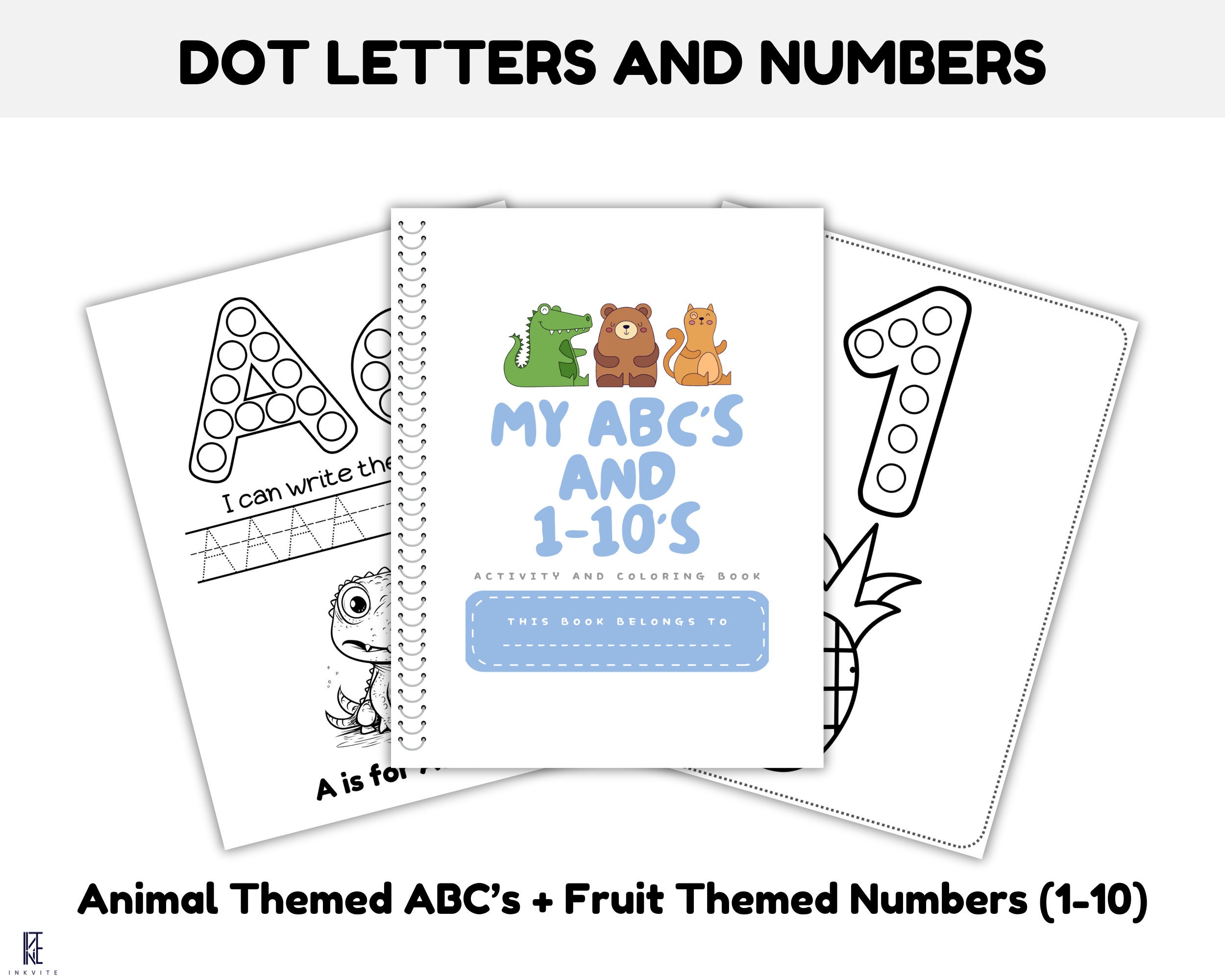 Alphabet, Numbers, Dot Marker Activity, Trace the Letter Activity, Coloring, Homeschool, Teacher ...