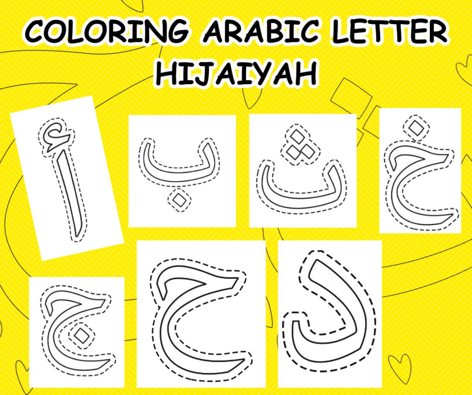 Coloring Paper Learn Arabic Letters, Numbers Tracing Workbook for Kids ...