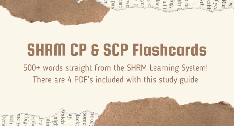 Comprehensive SHRM CP & SCP Flashcards: Your Path to Hr Certification Success - Etsy