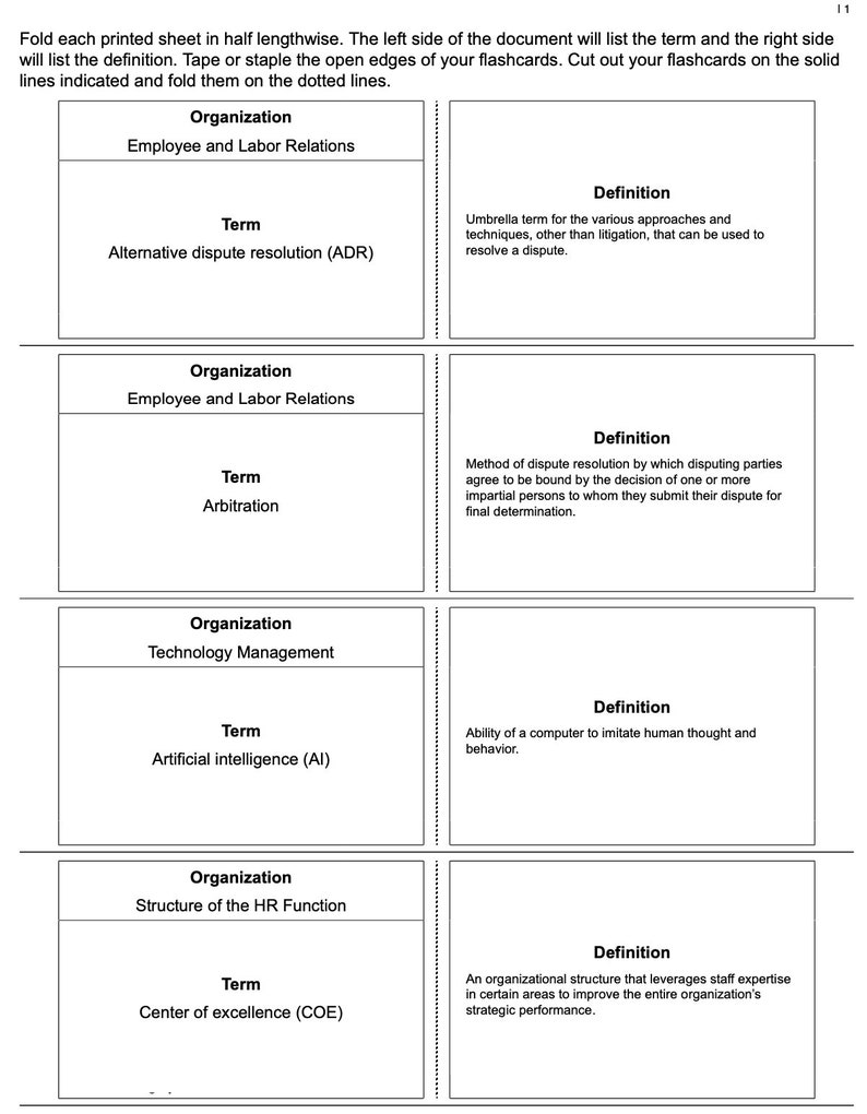 Comprehensive SHRM CP & SCP Flashcards: Your Path to Hr Certification ...