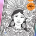 25 Fun Coloring Pages of Mexican Latin Girls, Lovely Floral Printable ...