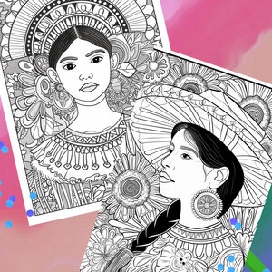 25 Fun Coloring Pages of Mexican Latin Girls, Lovely Floral Printable ...