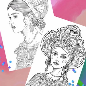 25 Fun Coloring Pages of Mexican Latin Girls, Lovely Floral Printable ...