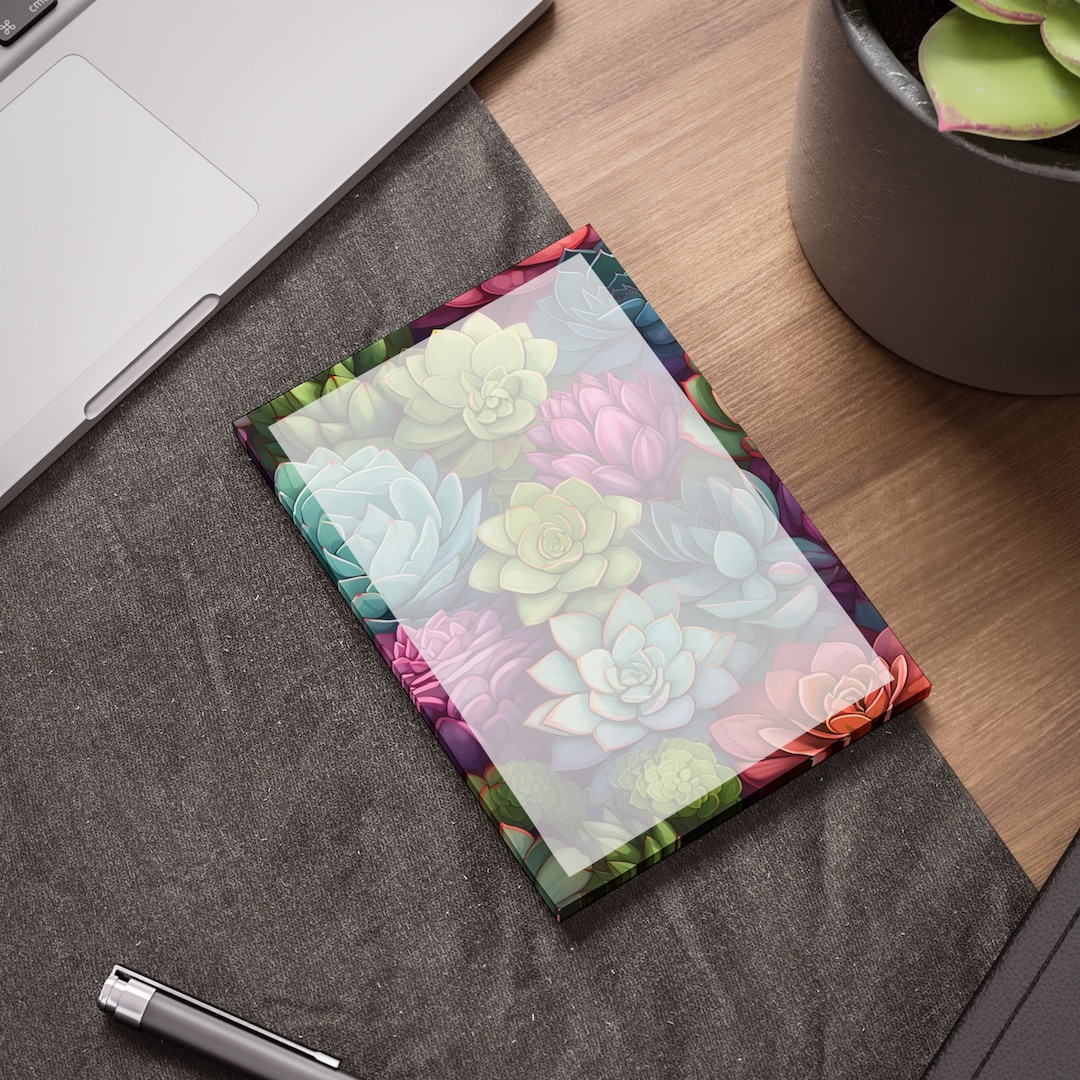 Colorful Succulents 6x4 in Blank Post-it® Note Pads Great for Office ...
