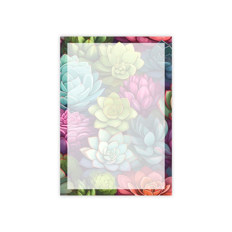Colorful Succulents 6x4 in Blank Post-it® Note Pads Great for Office ...