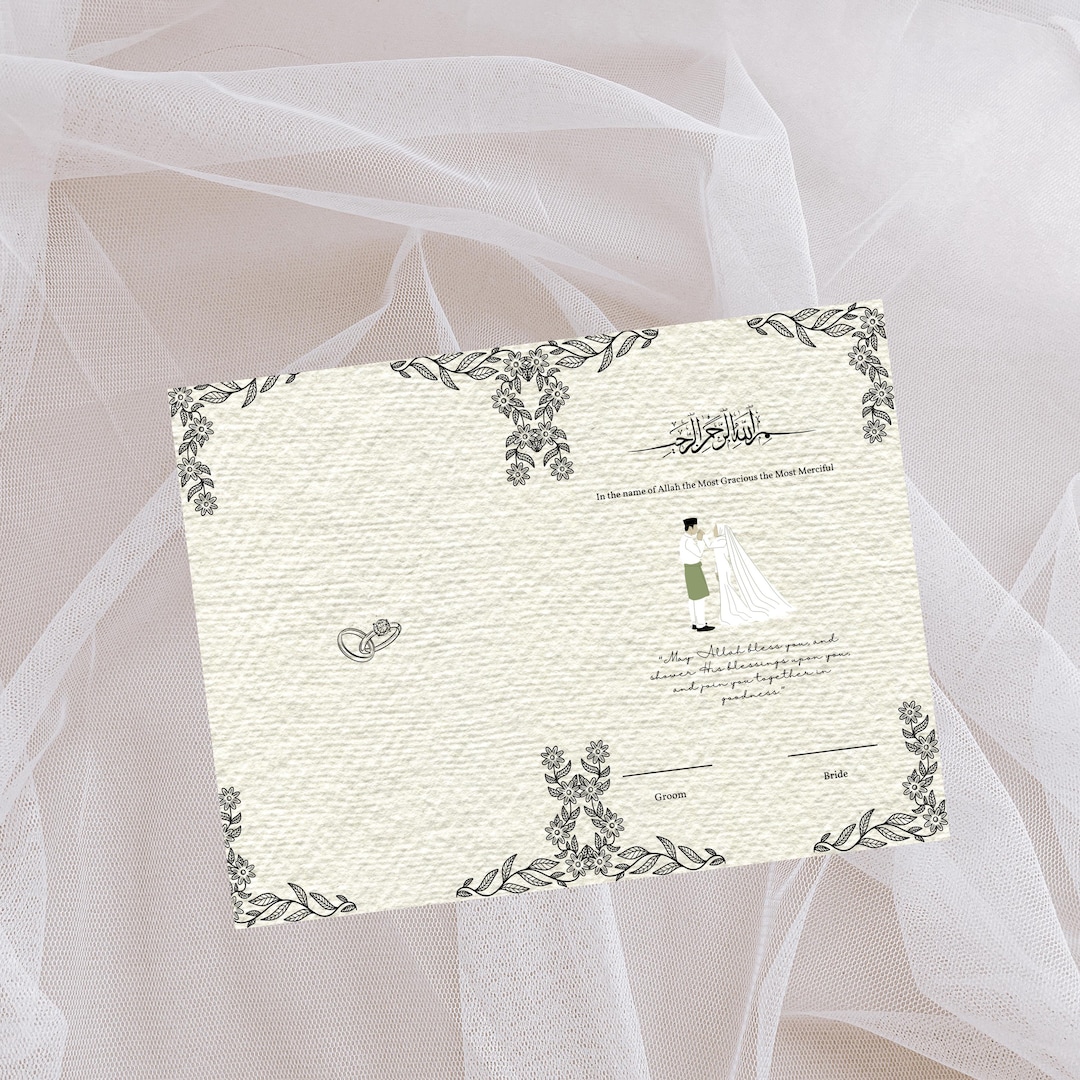 Greeting Cards, Islamic Wedding Greeting Card, Nikah Card Muslim ...