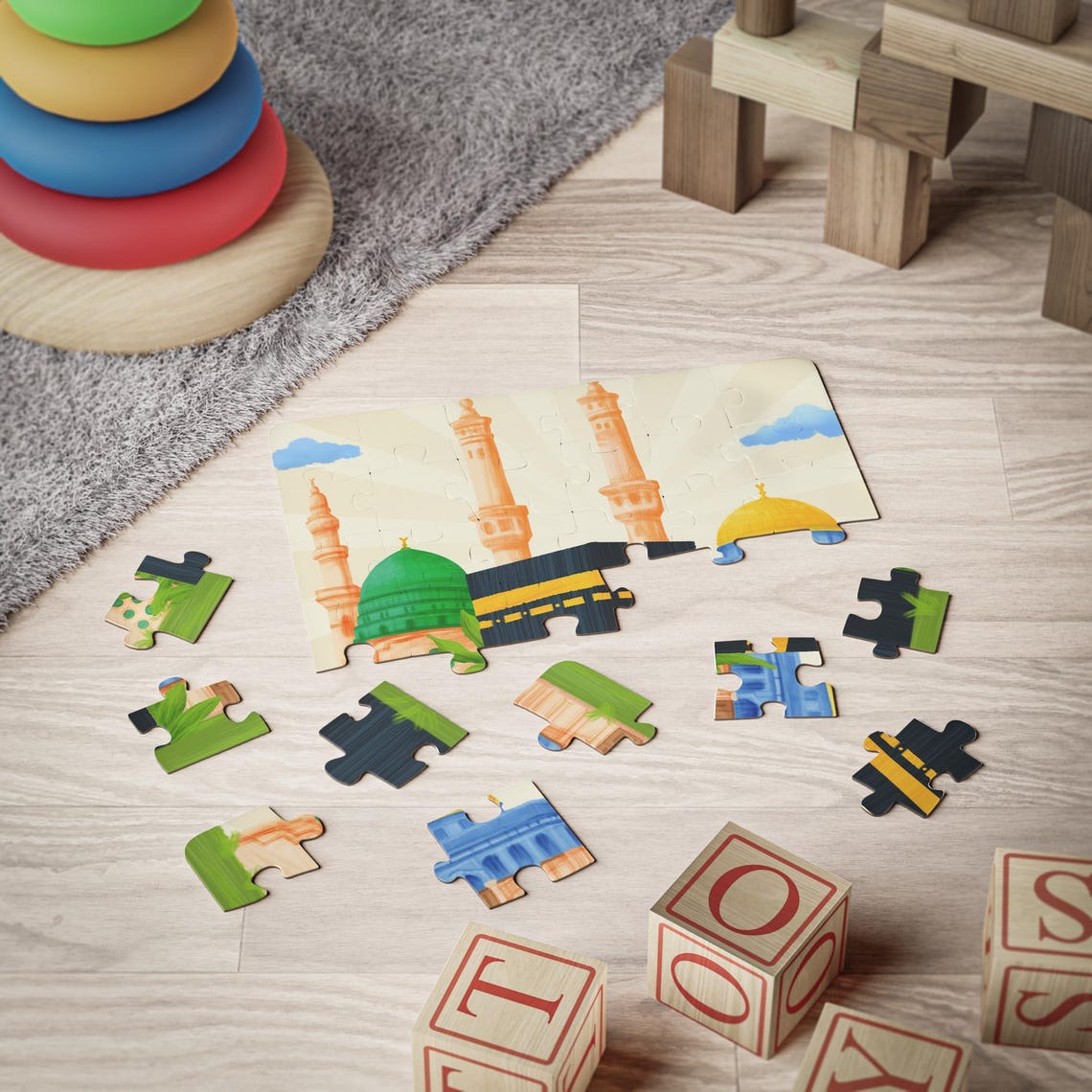 Islamic Puzzle Muslim Kids Puzzle, Palestine Masjid Al Aqsa, Muslim ...
