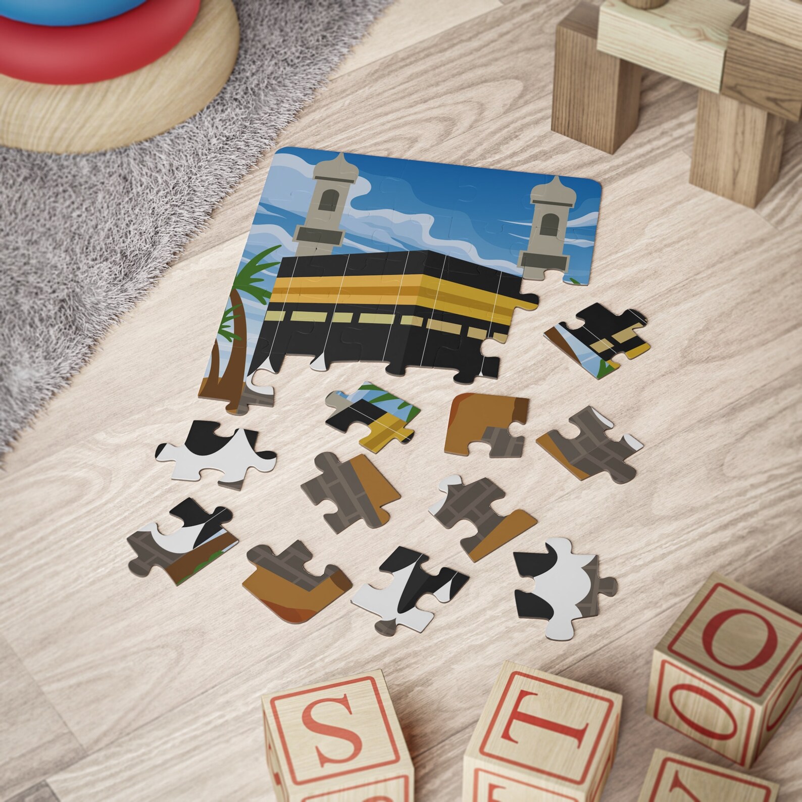 Islamic Kids Puzzle, Muslim Kids Ramadan Eid Gift, Makkah, Kabah ...