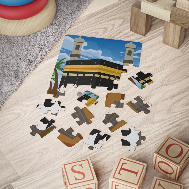 Islamic Kids Puzzle, Muslim Kids Ramadan Eid Gift, Makkah, Kabah ...
