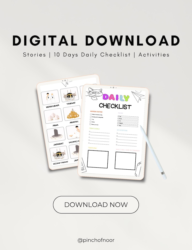 Hajj and Dhul Hijjah Activity Book for Kids, Printable Islamic Workbook ...