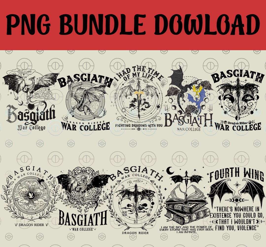 Basgiath Digital File, Fourth Wing Png, Dragon Rider Png, Bookish Png ...