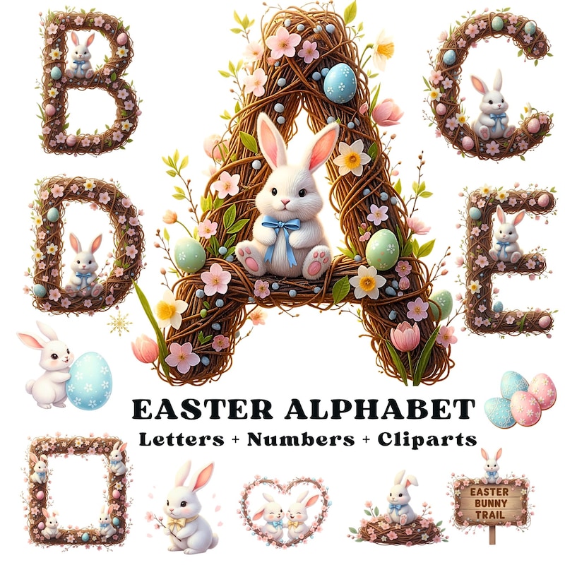 Easter Alphabet - Etsy