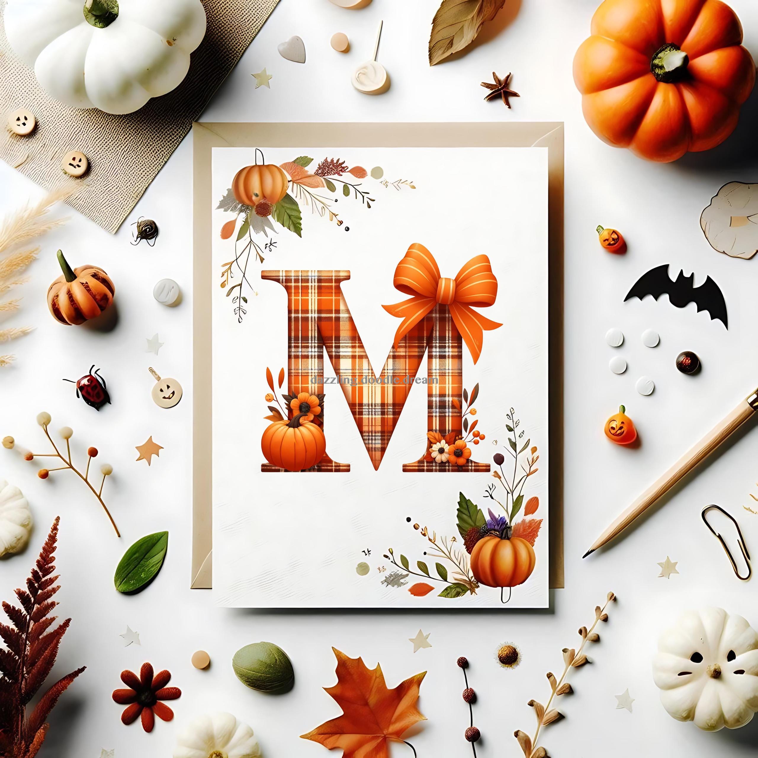 Fall Letters, Fall Alphabet PNG, Plaid Letters, Autumn Alphabet, Fall ...