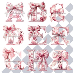 Chinoiserie Letters, Chinoiserie Png, Pink Toile Letters, Coastal ...