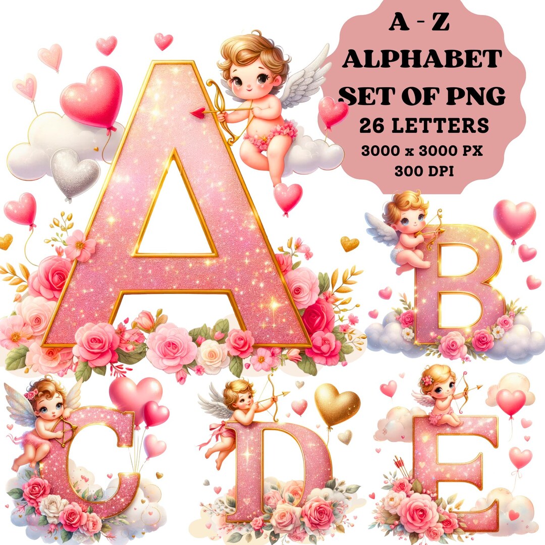 Valentines Letter, Valentines Cupid Png, Valentines Alphabet,valentines ...