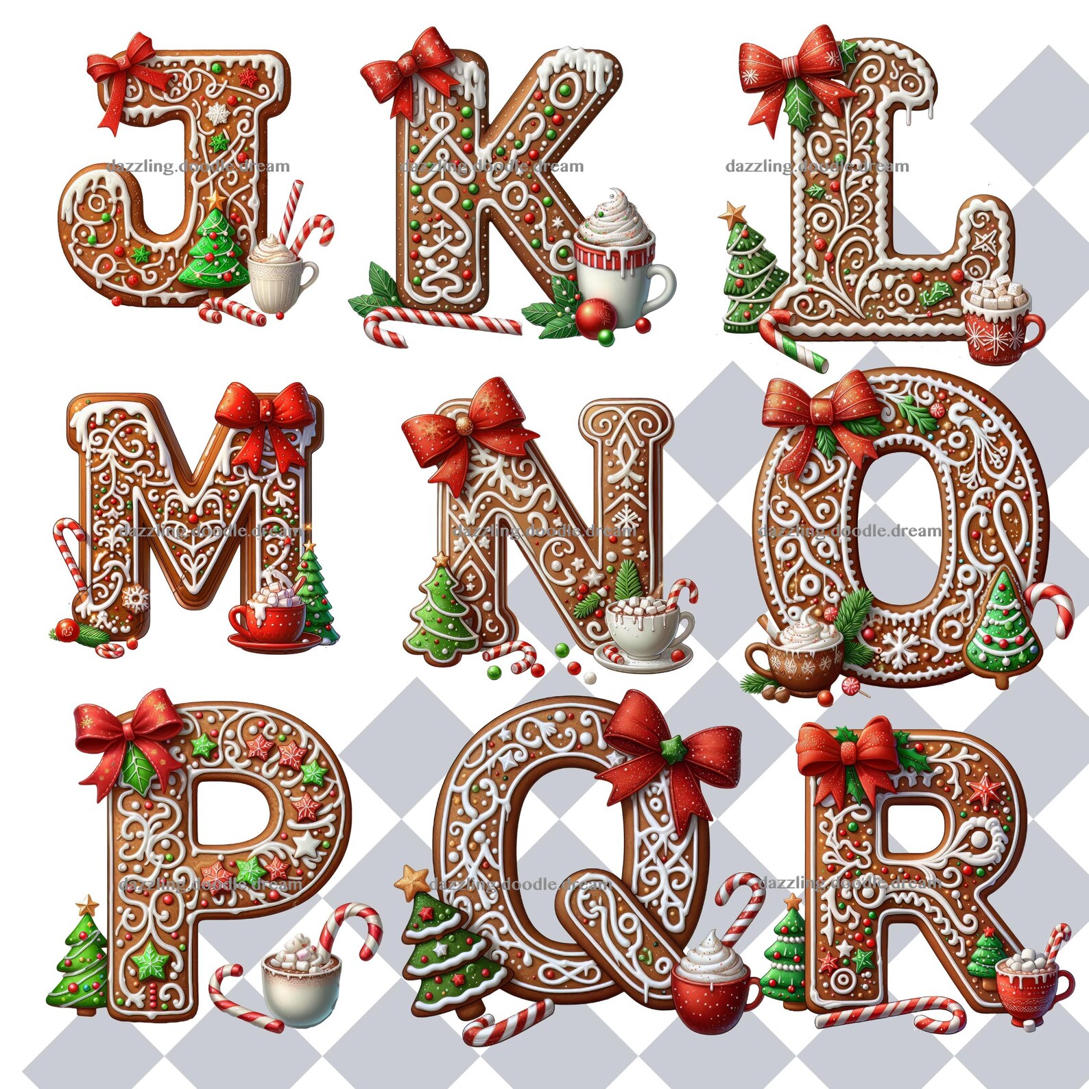 Gingerbread Letters, Gingerbread Alphabet, Christmas Alphabet Png ...