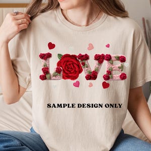 Rose Crochet Yarn Alphabet PNG Set, Floral Knit Letters (digital ...