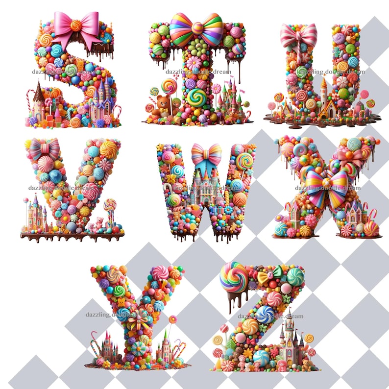 Candy Letters, Candy Alphabet, Alphabet Png, Candy Clipart, Candyland ...
