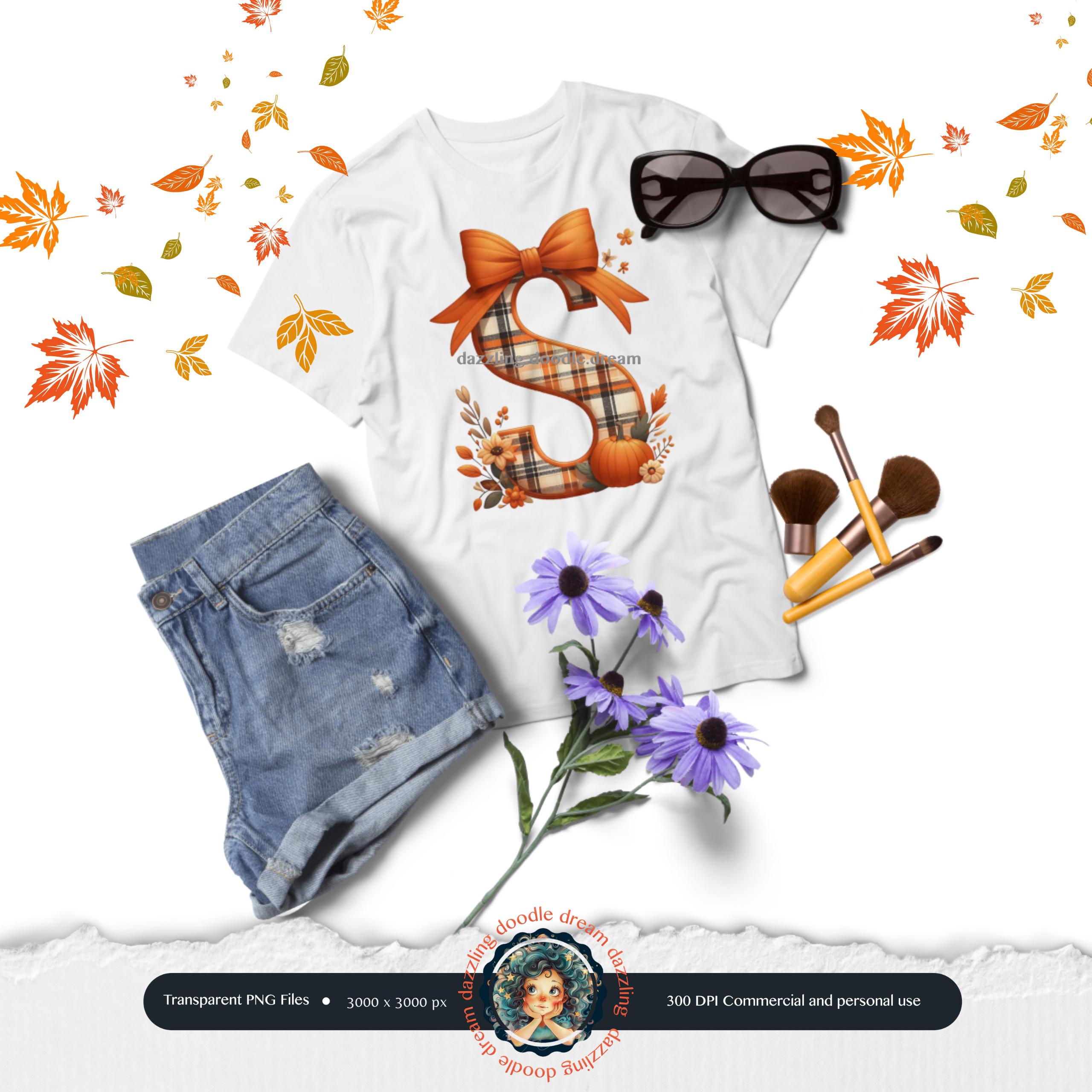 Fall Letters, Fall Alphabet PNG, Plaid Letters, Autumn Alphabet, Fall ...