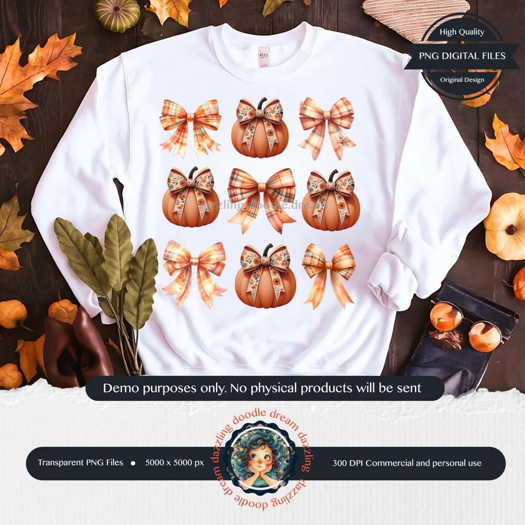 Fall Coquette Bow Png, Retro Fall Png, Autumn Coquette, Autumn Pumpkin ...