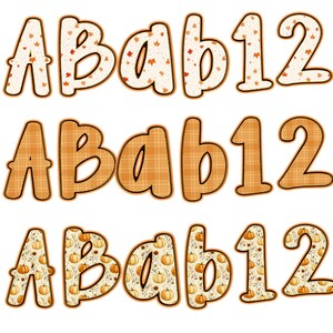 Retro Preppy Fall Floral Alphabet PNG, Grandmillennial Fall Alphabet ...